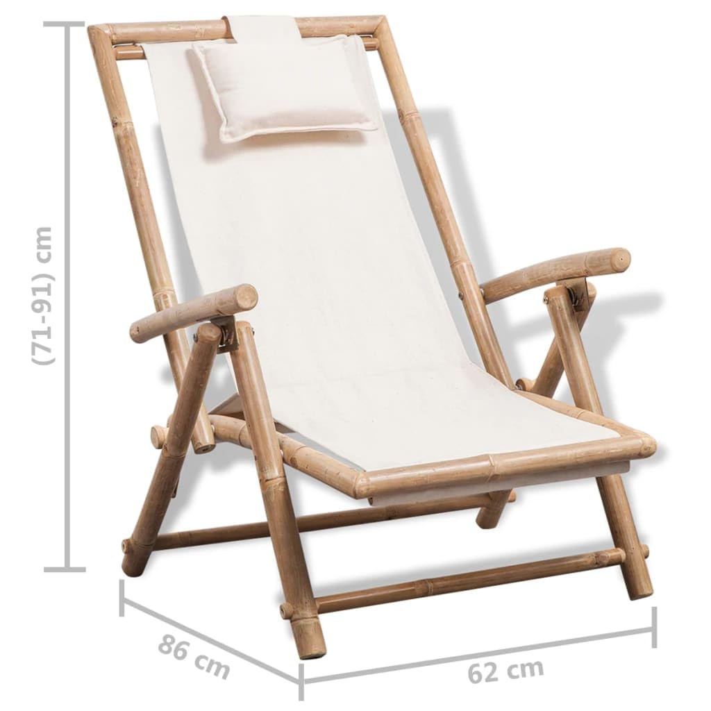 MNISDFL Outdoor Deck Chair Bamboo, Patio Dining Chairs, Outdoor Patio Chairs Set for Garden, Balcony, or Poolside