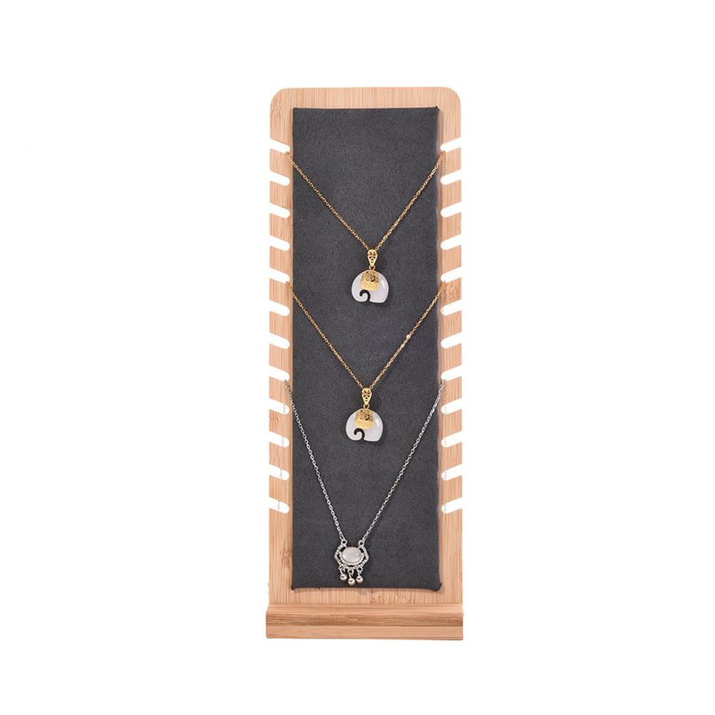 LOARNIEA Necklace Display Stands for Selling Necklace Holder Necklace Display Storage Jewelry Display Storage Set 3PCS (Gray)