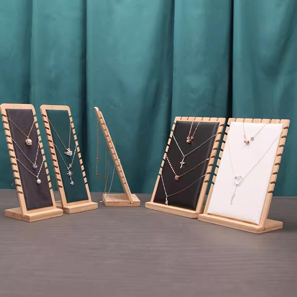 LOARNIEA Necklace Display Stands for Selling Necklace Holder Necklace Display Storage Jewelry Display Storage Set 3PCS (Gray)
