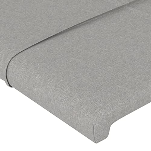 MSLAONXC Headboard,Dorm Headboard,Farmhouse Headboard,Bedroom Furniture,Comfortable Headboard,Soft Headboard,for Lounge,Office,Apartment,Guest Room,RV,Light Gray 39.4"x2"x30.7"/34.6" Fabric