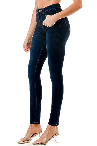 Women's Classic High Rise Skinny Slim Stretch Denim Jeans Dark Blue -0169 Size 13