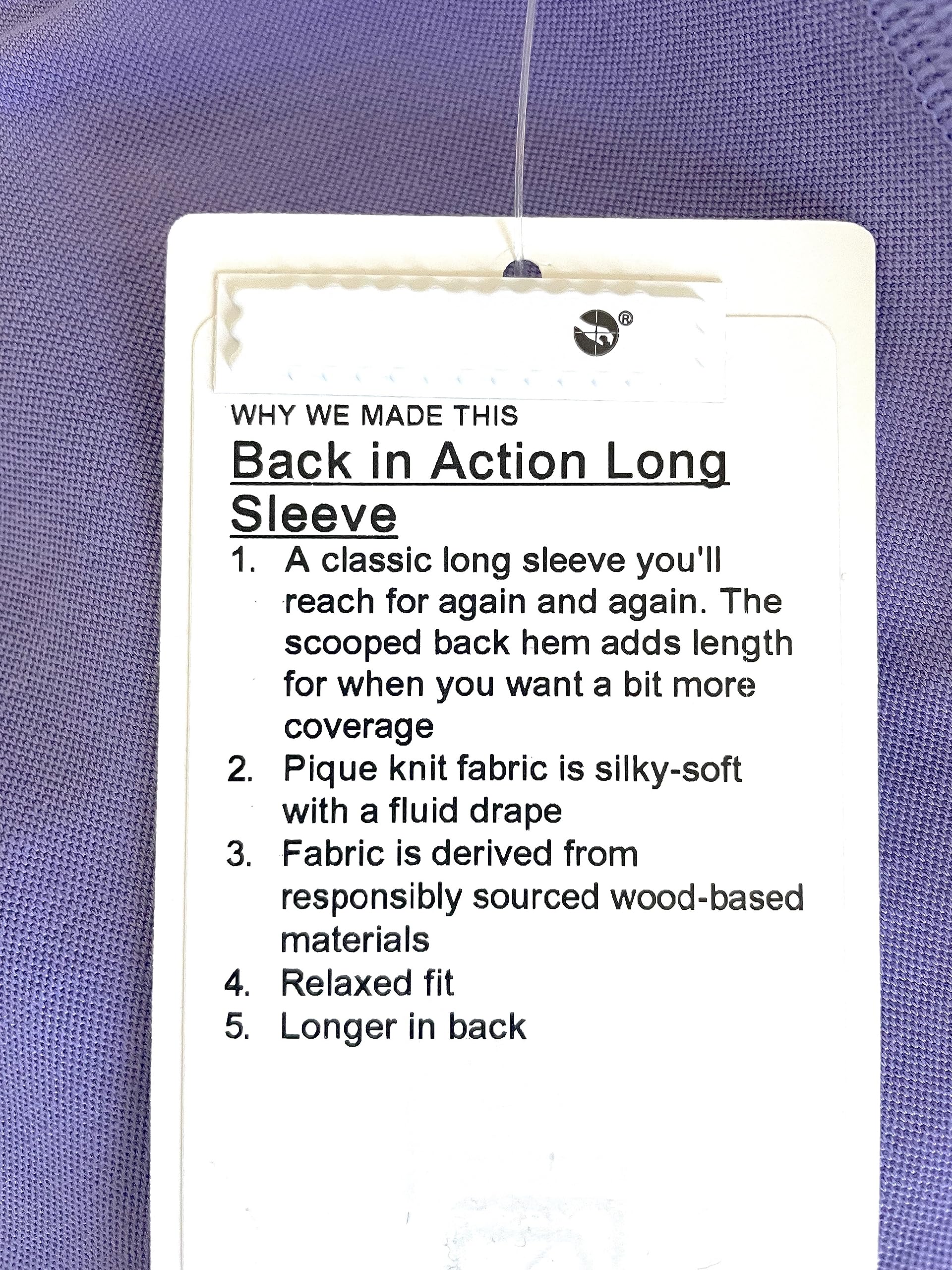 Back in Action LONG SLEEVE Dark Lavender