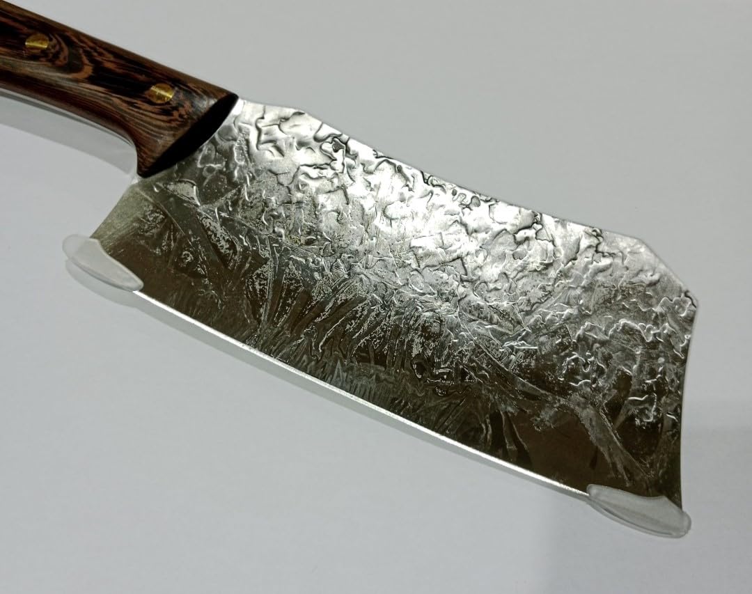 Lifespace 8in Chef Chopping Cleaver with 3 Rivets & Wood Handle