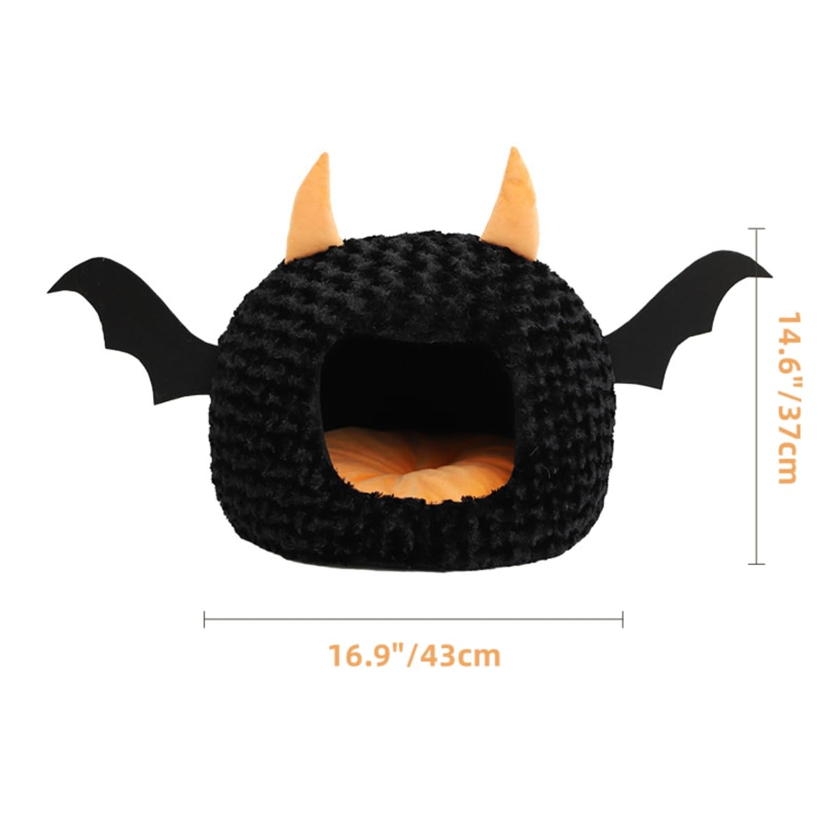 ZCPACE Guinea Pig Hideout Bed Halloween Monster Hamsters Hides Large Warm Cozy Plush Winter Small Animal Hideouts Beds Nest Cage Accessories for Small Pet Hamster/Chinchilla/Bunny/Cat