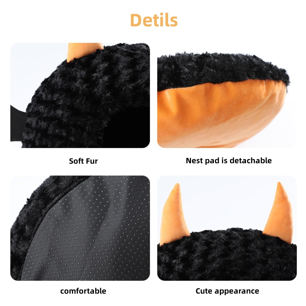 ZCPACE Guinea Pig Hideout Bed Halloween Monster Hamsters Hides Large Warm Cozy Plush Winter Small Animal Hideouts Beds Nest Cage Accessories for Small Pet Hamster/Chinchilla/Bunny/Cat