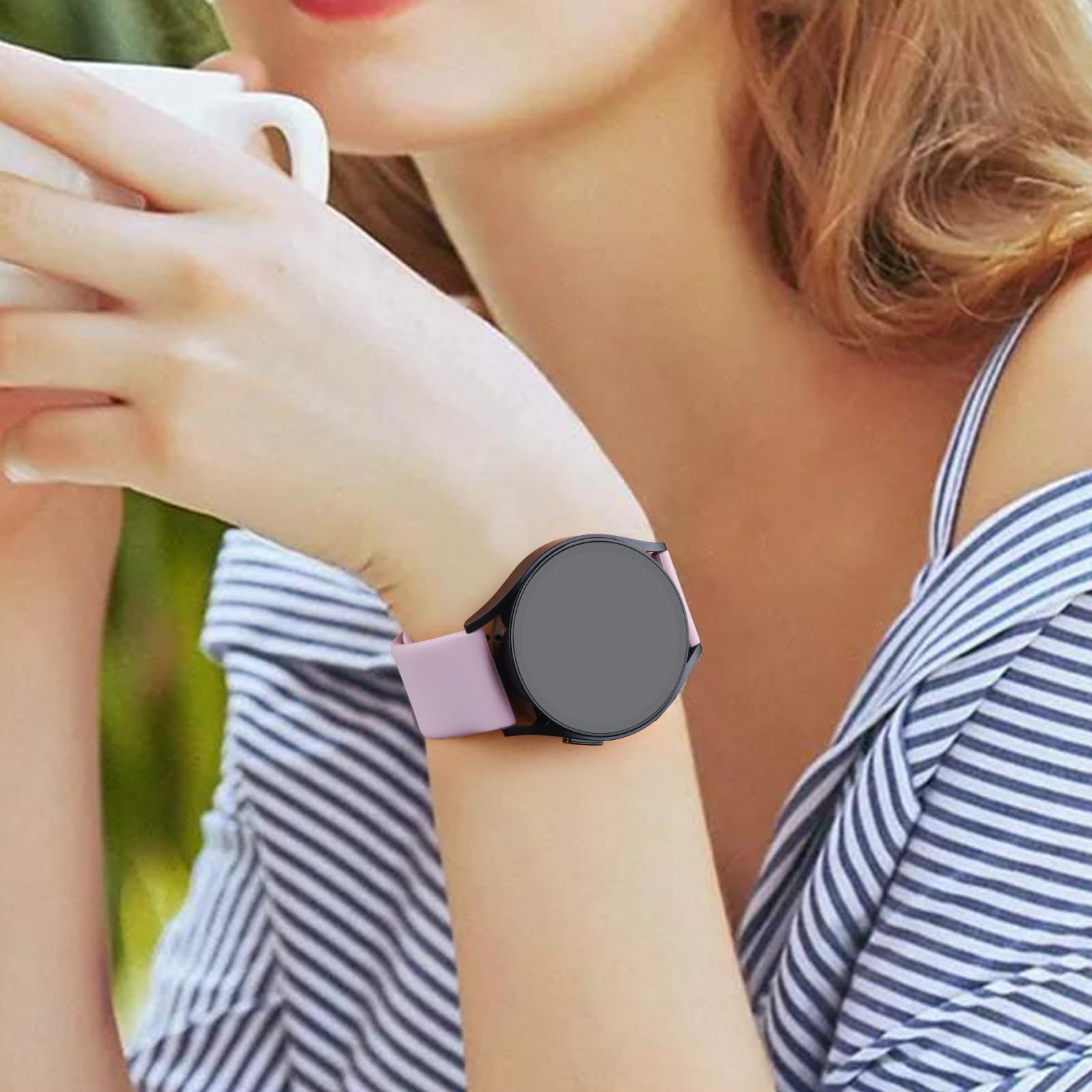 Meliya Silicone Band Compatible for Gizmo Watch 3 2 1, 20mm Soft Waterproof Gizmo Watch Band Replacement Bands, Breathable & Washable (Light Purple)