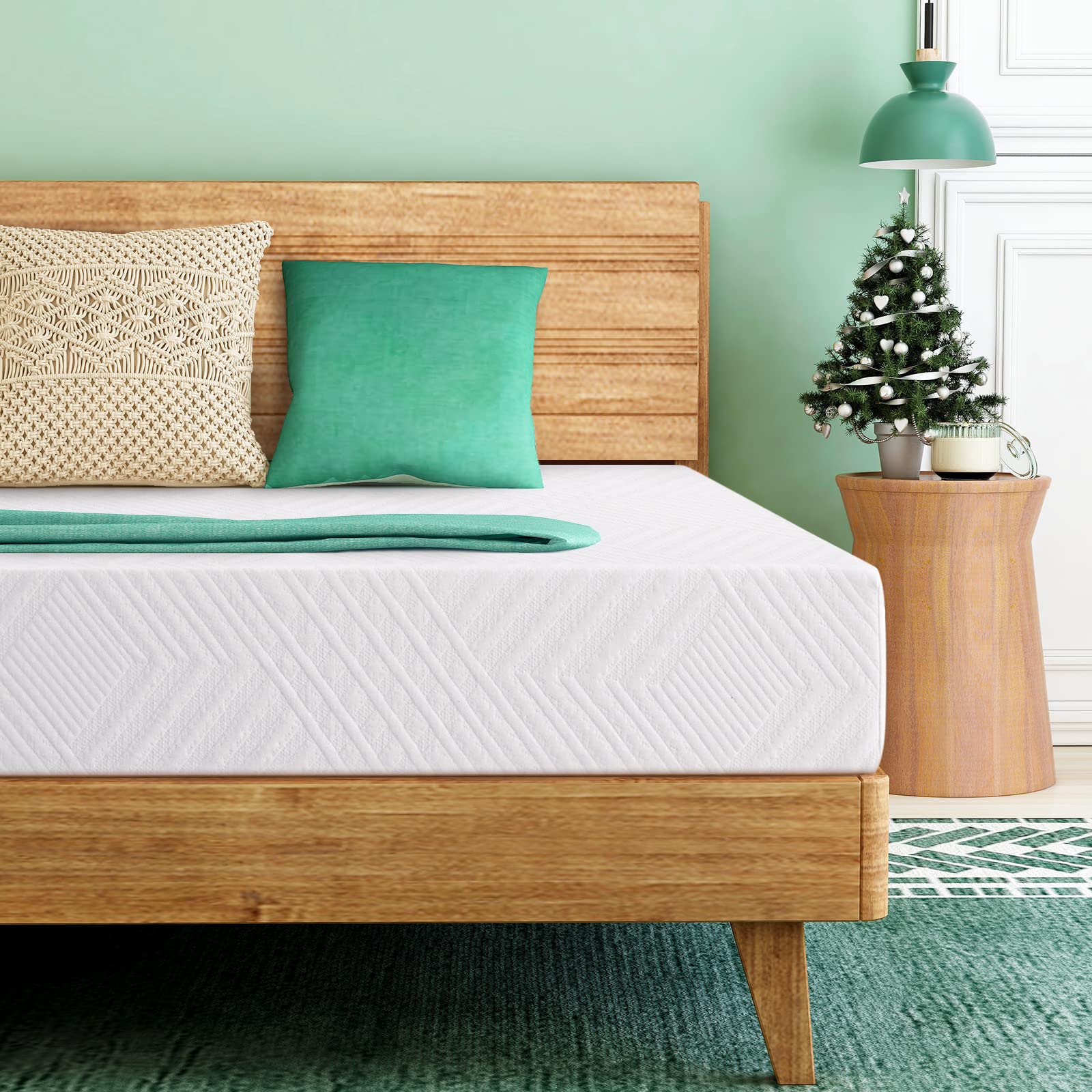 Airdown Full Mattress, 8 Inch Memory Foam Mattress in a Box, Full Size Mattress Green Tea Gel Foam Infused for Cool Sleep, Medium Firm Mattress Full for Pressure Relief, CertiPUR-US Certified