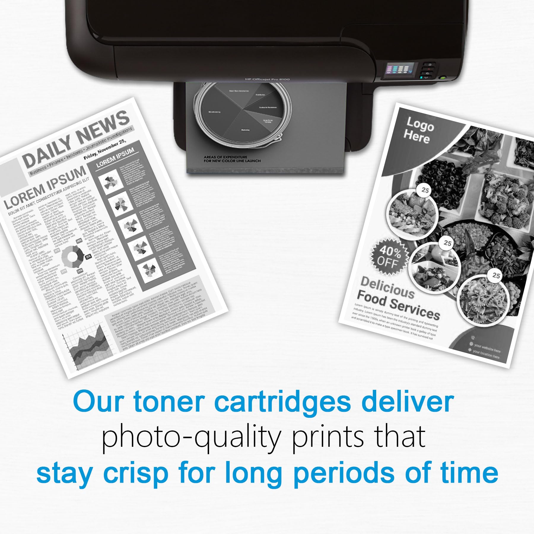 206A Black Toner Cartridges 2-Pack (with Chip) : Replacement for HP 206A W2110A 206X W2110X Works for Color Laserjet Pro MFP M283cdw M283fdw M283fdn M282nw Pro M255dw M255nw Printer Ink
