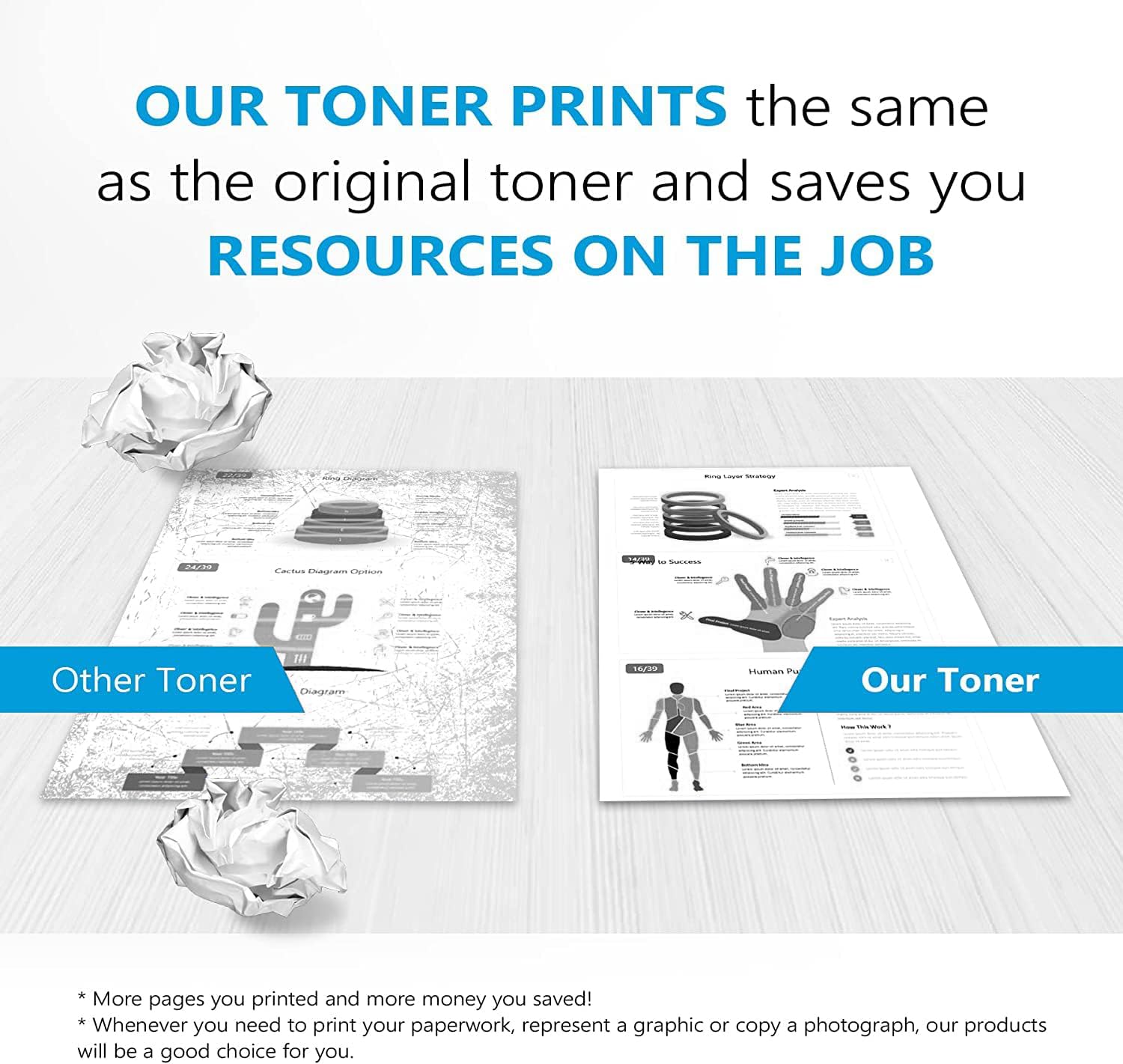 206A Black Toner Cartridges 2-Pack (with Chip) : Replacement for HP 206A W2110A 206X W2110X Works for Color Laserjet Pro MFP M283cdw M283fdw M283fdn M282nw Pro M255dw M255nw Printer Ink