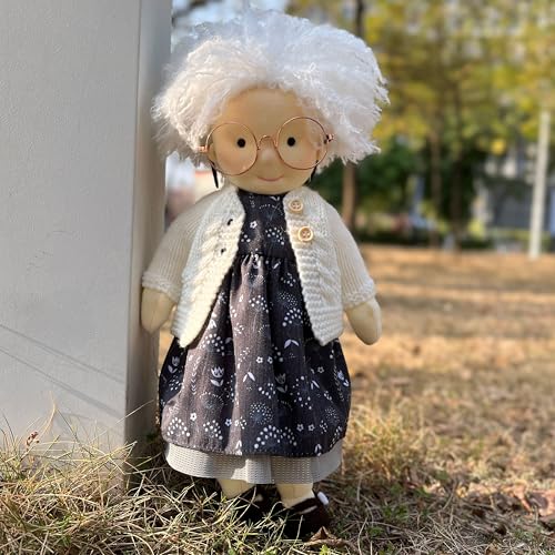 BlissfulPixie Handmade Waldorf Doll- Ella 12", Soft Girl Rag Doll with Cute Stuffed Plush, Ideal First Doll for Babies & Toddlers
