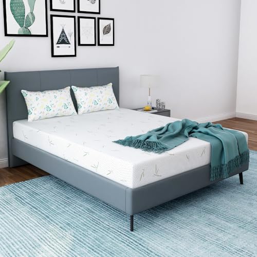 Airdown Full Size Mattress, 6 Inch Memory Foam Mattress Full for Kids Bed Daybed Individual Bunk, Medium Firm Green Tea Gel Mattress in a Box
