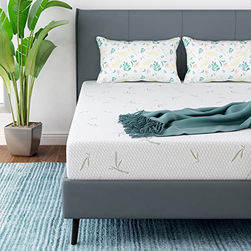 Airdown Full Size Mattress, 6 Inch Memory Foam Mattress Full for Kids Bed Daybed Individual Bunk, Medium Firm Green Tea Gel Mattress in a Box