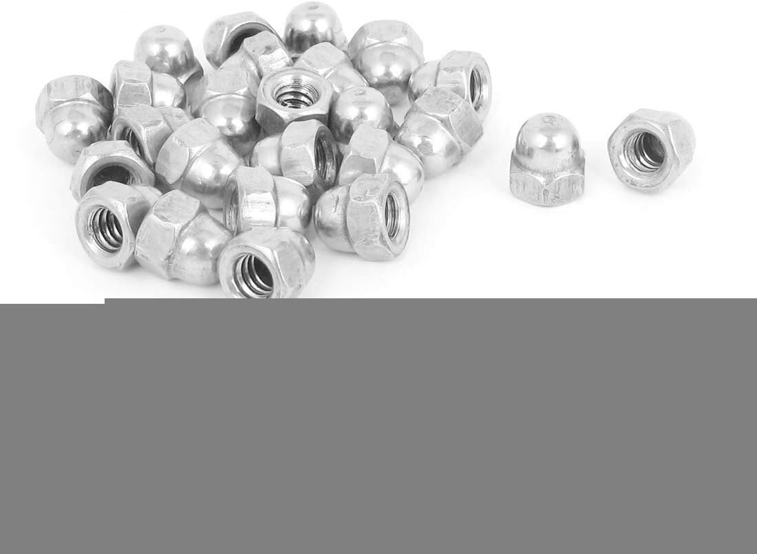 TAWAPA Acorn Dome Head hex Nuts,Threaded Dome Cap Nuts, 10-24 304 Stainless Steel Dome Head Cap Acorn Hex Nuts Silver Tone 25Pcs (c2d8ba252e534fbcf72c750012873361)