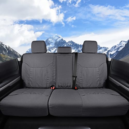 Truckiipa Toyota Tacoma Seat Covers Custom Fit for 2005 2006 2007 2008 2009 2010 2011 2012 2013 2014 2015 Regular/Double/Crew Cab SR SR5 TRD Sport TRD Off-Road TRD Pro Limited(Front Pair/Gray)