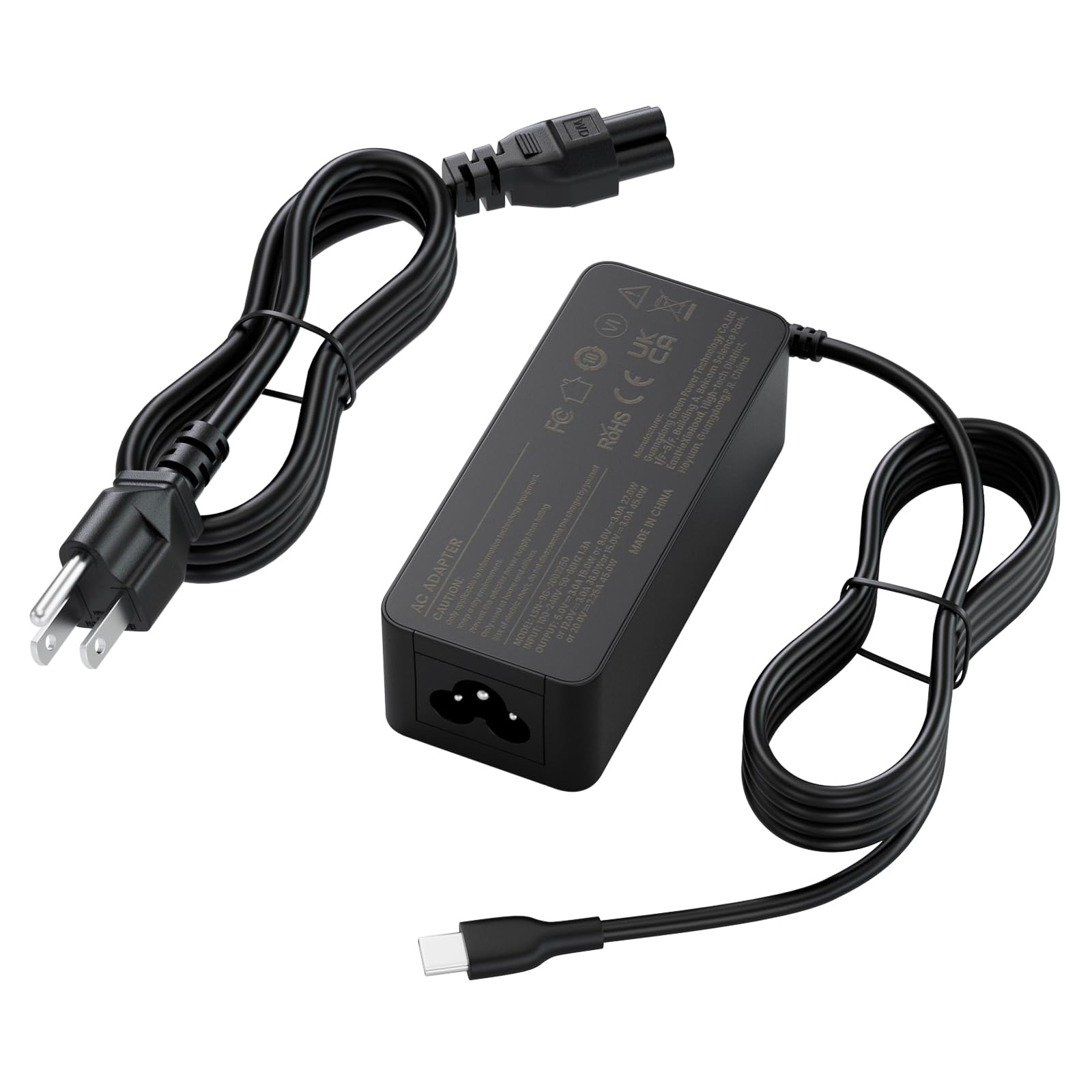 USB C Charger for Nintendo Switch, 45W AC Adapter Cable for Switch Lite/OLED/Steam Deck/TV Dock Mode, Power Supply Cord for Tablets/MacBook Pro/iPad/Laptop 15V 3A Fast Charging