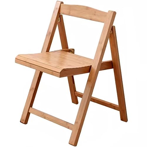 Folding Chairs Home Simple Entertaining Guests Fold Up Chair with Backrest, Dining Room Portable Bamboo Dining Chair, Load-Bearing 150kg/330.7lb (Color : Primary Color, Size : 67 * 44 * 43.5cm)