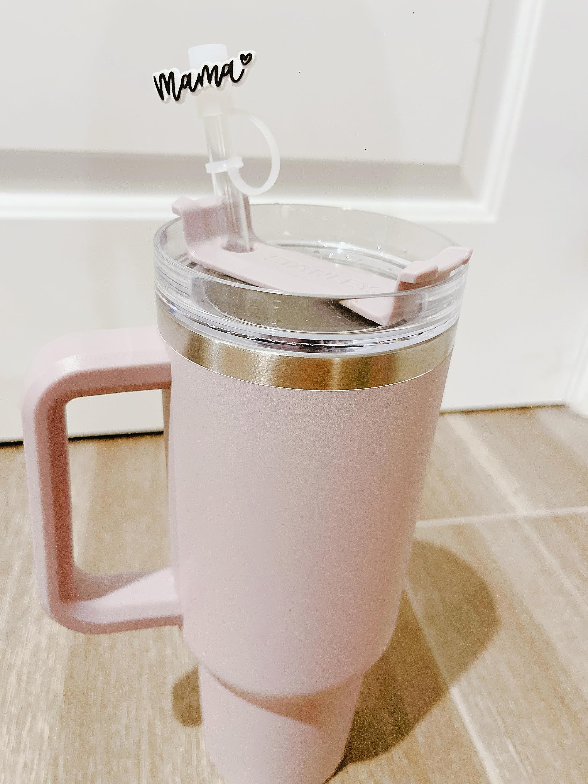 Cute Stanley cup straw cover, mama straw topper for Stanley cup, silicone straw cover cap for Stanley 40oz tumbler, Reusable straw protector, straw cover cap for Stanley cup, Stanley cup accessories