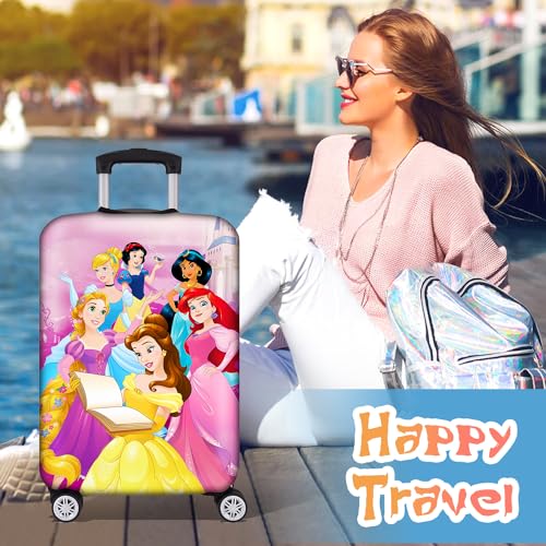 Midternal Suitcase Cover Luggage Covers Protector Carry On Cover Luggage Wraps for Suitcase Carry On Protector Cute Princess Luggage Sleeve Travel Suit Case Dust Cover for Suitcase 18-20 Inches
