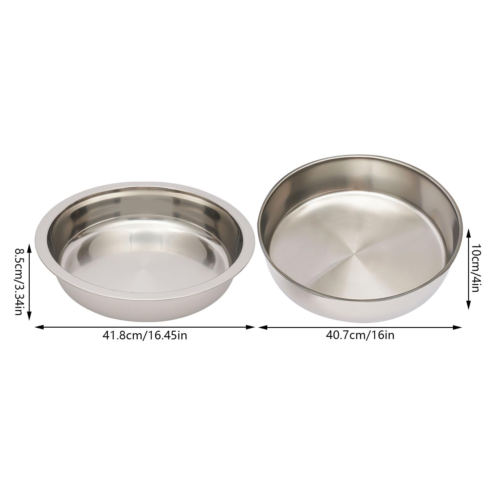 9L Chafing Dish Buffet Set, Round Food Pan, Buffet Servers and Warmers Disposable, Stainless Steel Chafing Dishes with Top Lid