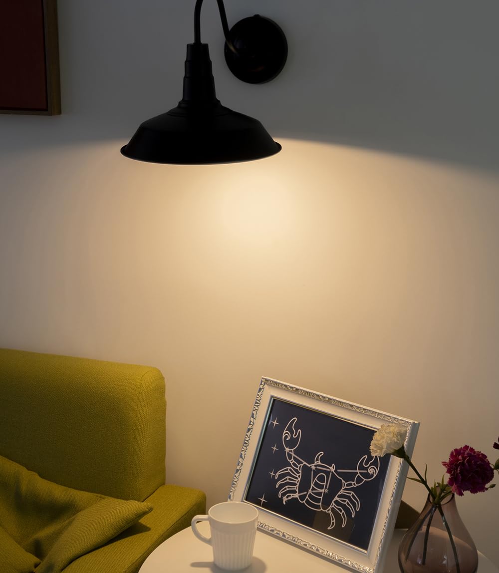 KAYYELAMP 1-Light Motion Sensor Rechargeable Battery LED Bulb Wireless Gooseneck Stem Vintage Design Wall Sconce for Entrance Terrace Bathroom Loft Stairways