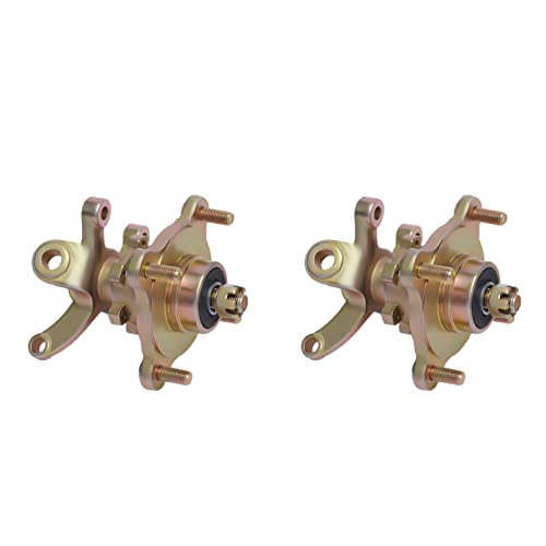 Go Kart Front Steering Conversion Kit Rear Axle Assembly Kit, ATV UTV Quad Gear Rack Joint Tie Rod & Wheel Assembly Knuckle Spindle Wheel Hub Kit (125-250CC ATV Front Steering)