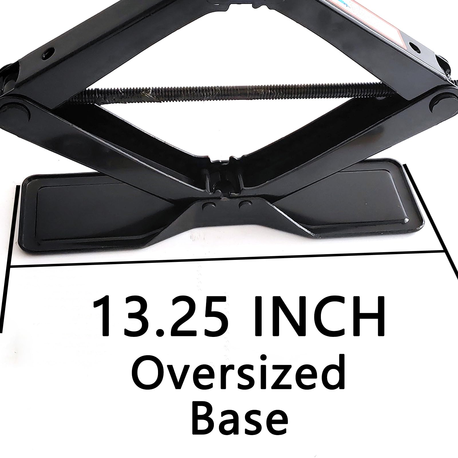 Scissor Jack with Wider Base - 3 Ton (6614 lbs) Steel Car Jack Kit with Ratchet Handle, Portable Tire Lift Jack for Auto SUV, RV, MPV