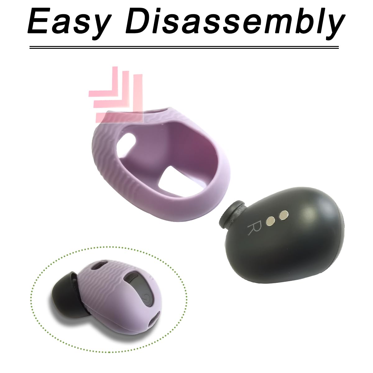 Luckvan 5 Pairs Anti Slip Sport Ear Cover for Google Pixel Buds Pro Ear Hook Earbuds Cover for Pixel Buds Pro Earbuds Replacement Ear Tips