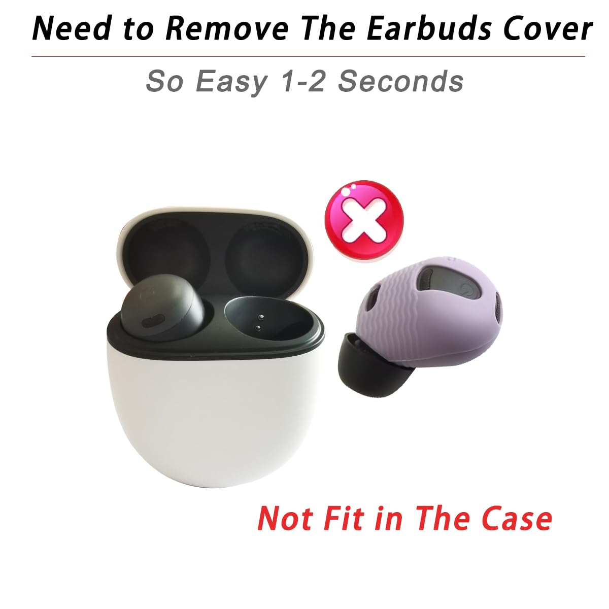 Luckvan 5 Pairs Anti Slip Sport Ear Cover for Google Pixel Buds Pro Ear Hook Earbuds Cover for Pixel Buds Pro Earbuds Replacement Ear Tips