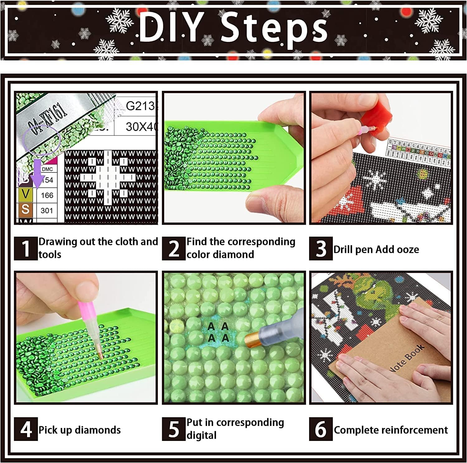 Yonmlenm Christmas Red Truck Diamond Painting Kits-DIY Santa Claus Express Full Circle Diamond Dot Diamond Art Kits, Suitable for Gift Home Wall Decoration (12X16Inch)