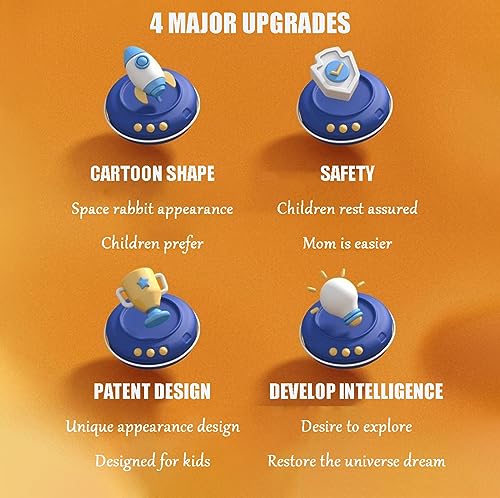 Pencil Sharpeners, 3 Gears Adjustable Colored Pencil Sharpener, Space Rabbit Shape High Capacity Shavings Tray, Manual Pencil Sharpener for Teachers, Artists, Engineers, Architects (Royal Blue)