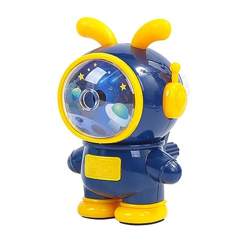 Pencil Sharpeners, 3 Gears Adjustable Colored Pencil Sharpener, Space Rabbit Shape High Capacity Shavings Tray, Manual Pencil Sharpener for Teachers, Artists, Engineers, Architects (Royal Blue)