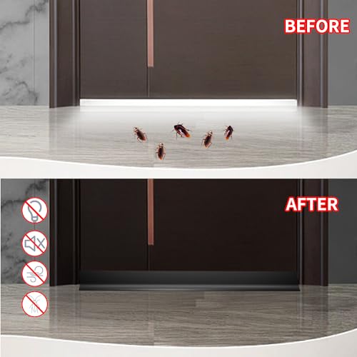 Door Draft Stopper, 36” Cuttable Weather Stripping Door Seal, Strong Adhesive Door Sweep for Exterior and Interior Doors. (1, Black)