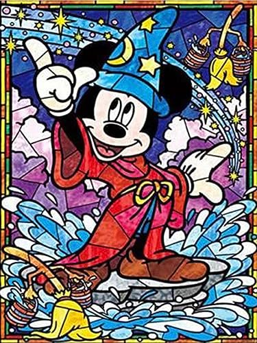 PALODIO 5D DIY Diamond Art Kits for Adults Mouse, Diamond Painting Cartoon, Paint by Numbers Full Round Drill Cross Stitch Crystal Rhinestone Home Wall Decoration 12x16 inch-4