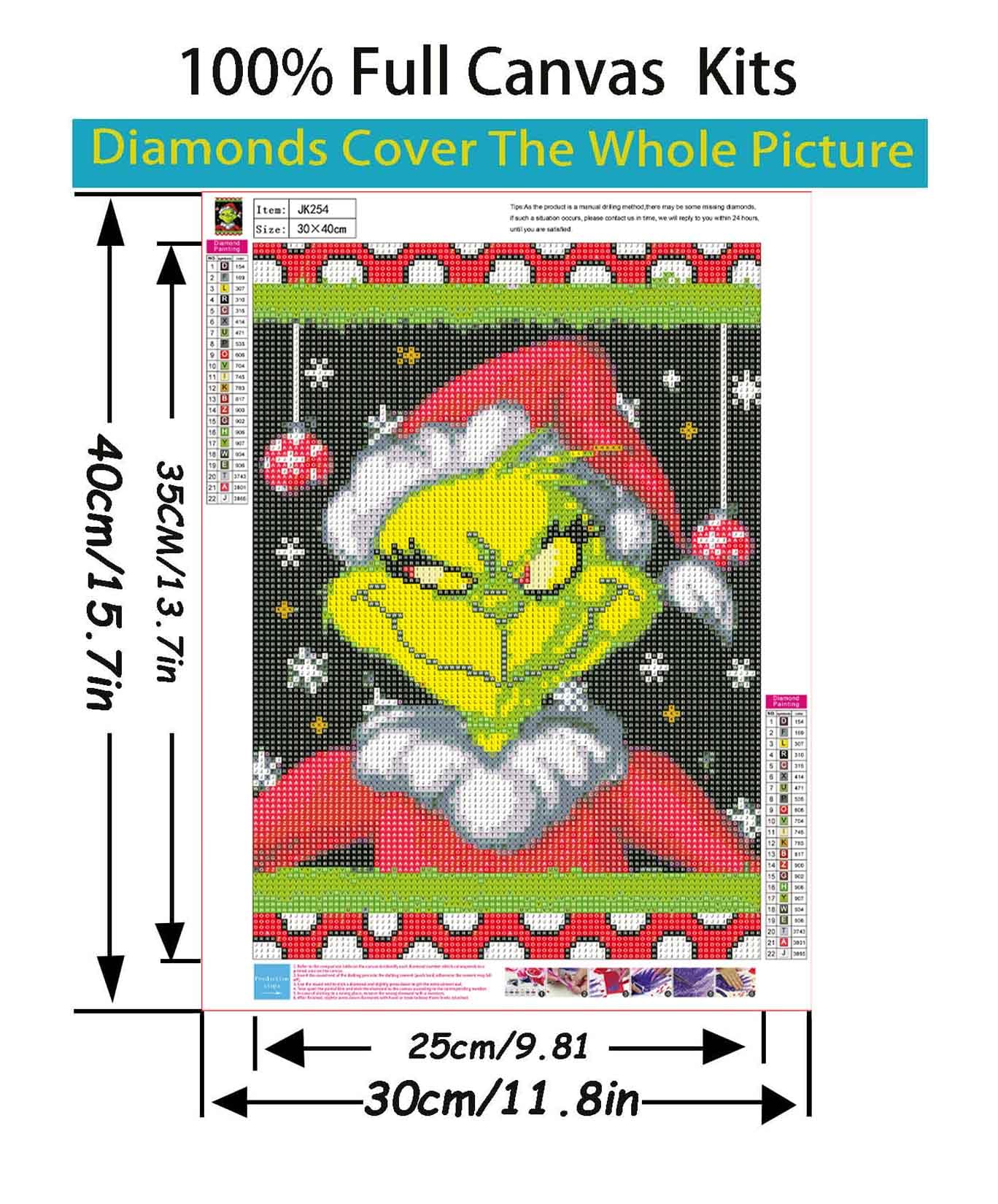 Acelii 5D Christmas Diamond Painting Kits for Adults Beginners,DIY Winter Paint by Diamond Art,Full Round Drill Diamonds Dots Gem Art Kits,Home Wall Decor 12x16 Inch