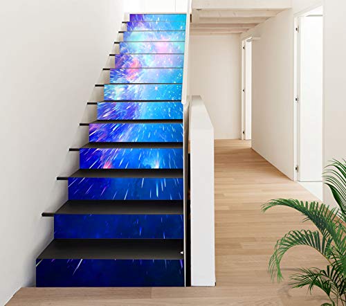 3D Shiny Stars LT321 Stair Risers Decoration Photo Mural Vinyl Decal Wallpaper Murals Wallpaper Mural US Amy 2023 Aug (13x H:18cm x W:94cm (7"x37"))