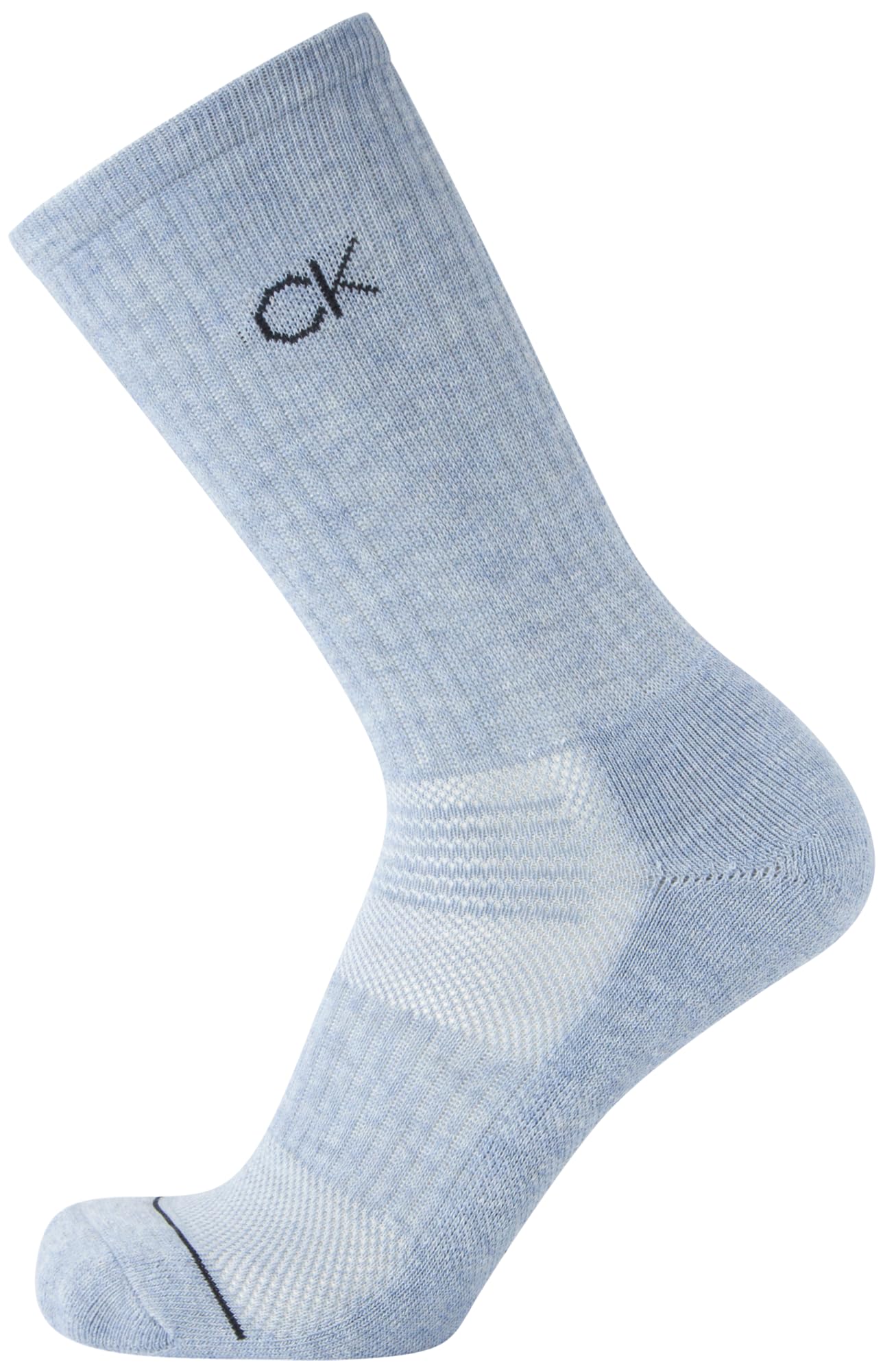 Calvin Klein Men's Dress Crew Socks - 6 Pack Soft Cushioned Non-Binding Cotton Work Dress Socks for Men (Sizes: 7-12), Size 7-12, Blue Assorted