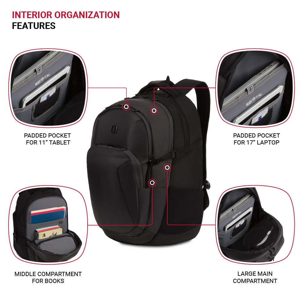 SwissGear FusionPro, Black/Charcoal, 19-Inch