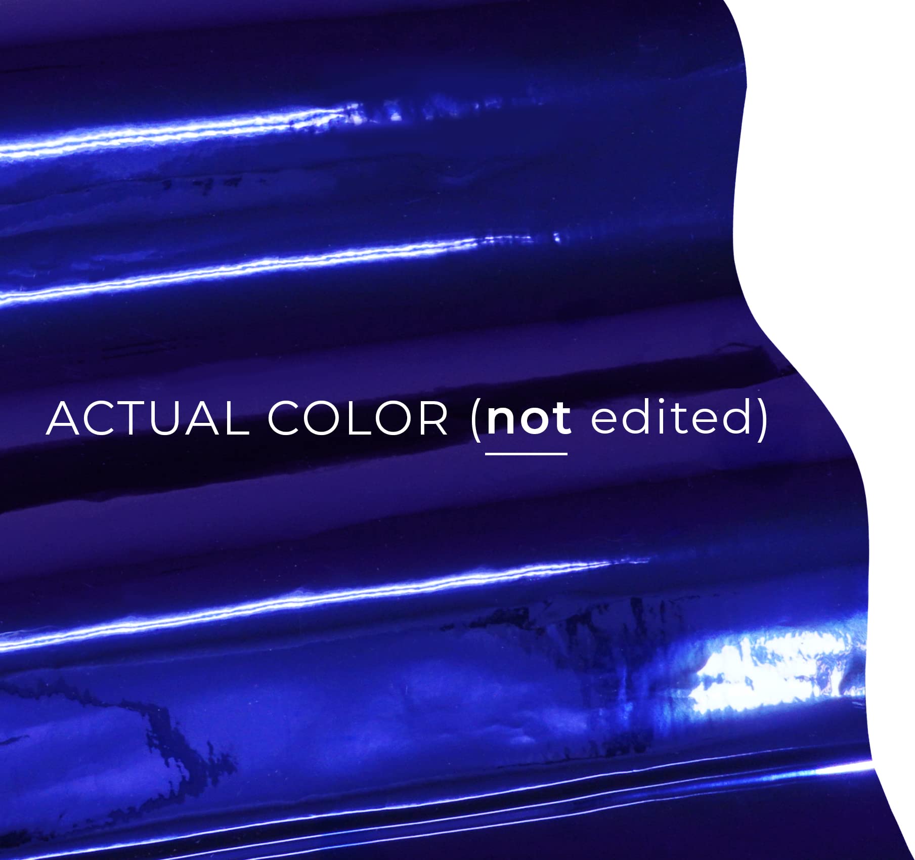 VViViD Chrome Gloss DECO65 Craft Vinyl Bundle (Blue & Silver) 2 Rolls of 7ft x 11.8" - M0