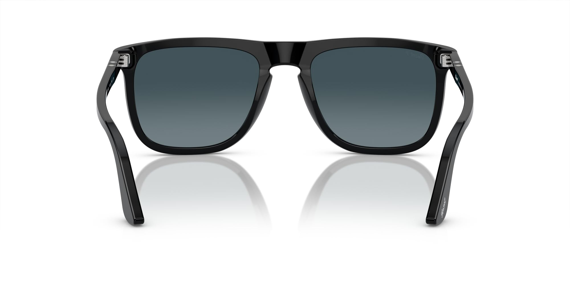 Persol Men's PO3336S Polarized Aviator Sunglasses, Black, 54 mm