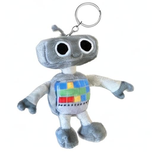 Listener Kids Stuffe Baby Robot Plush Toy with Removable Bag Clip Jett The Robot