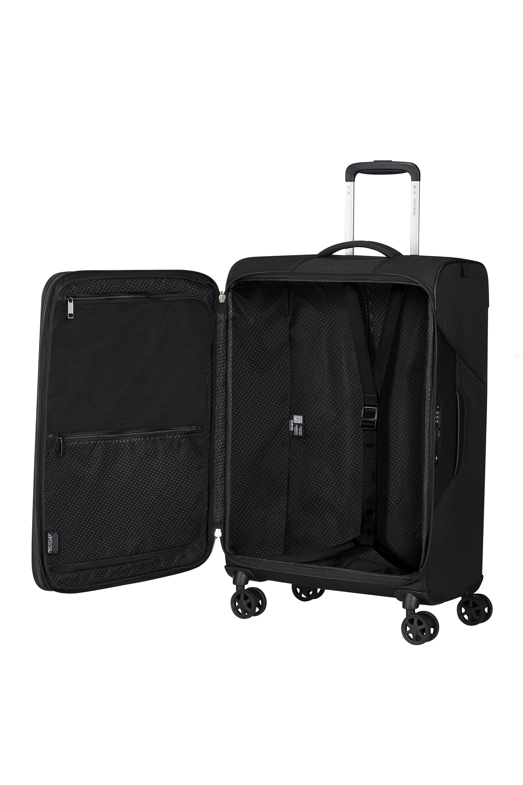 Samsonite Suitcase, Black (Black), Spinner M (66 cm-67/73 L)