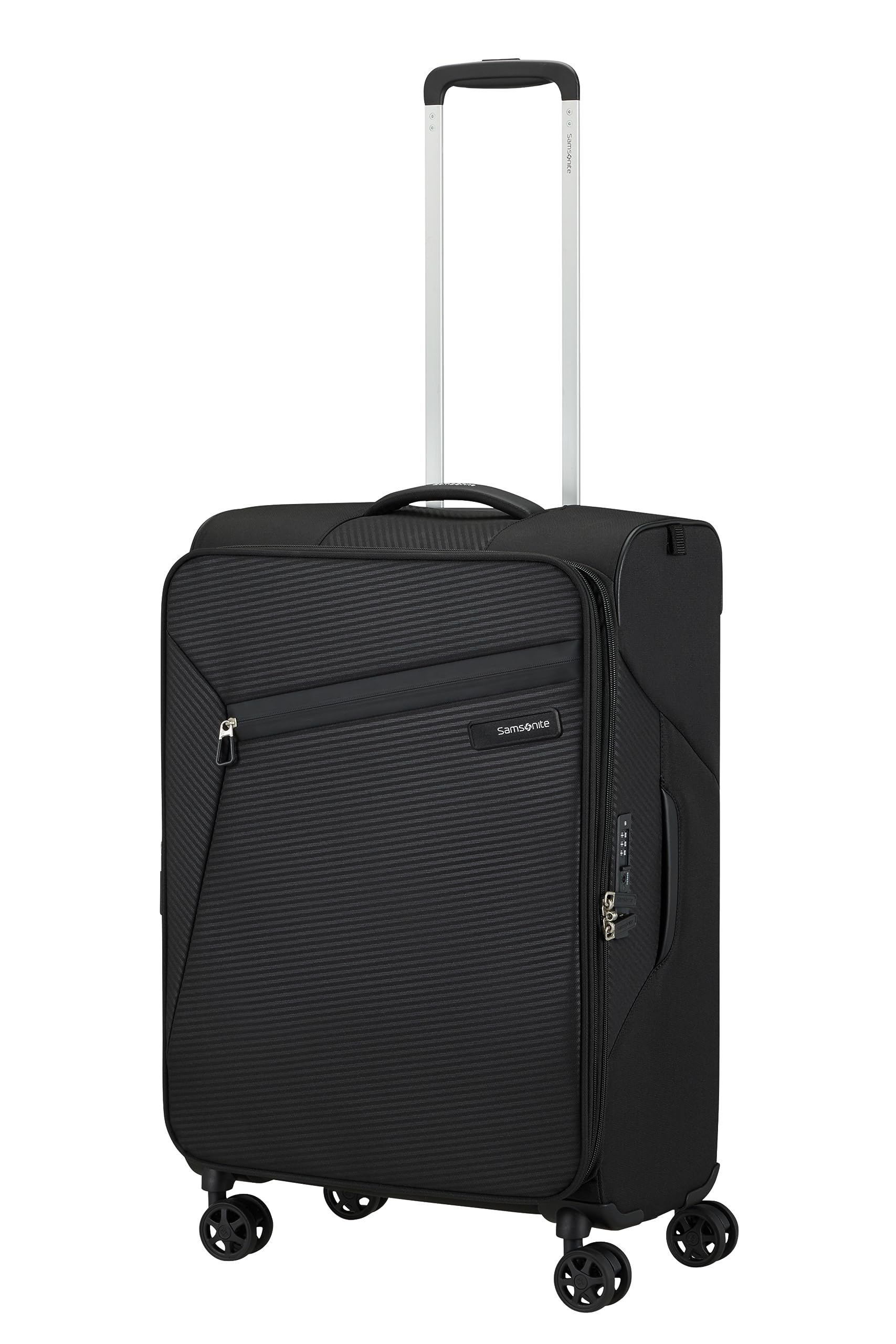 Samsonite Suitcase, Black (Black), Spinner M (66 cm-67/73 L)