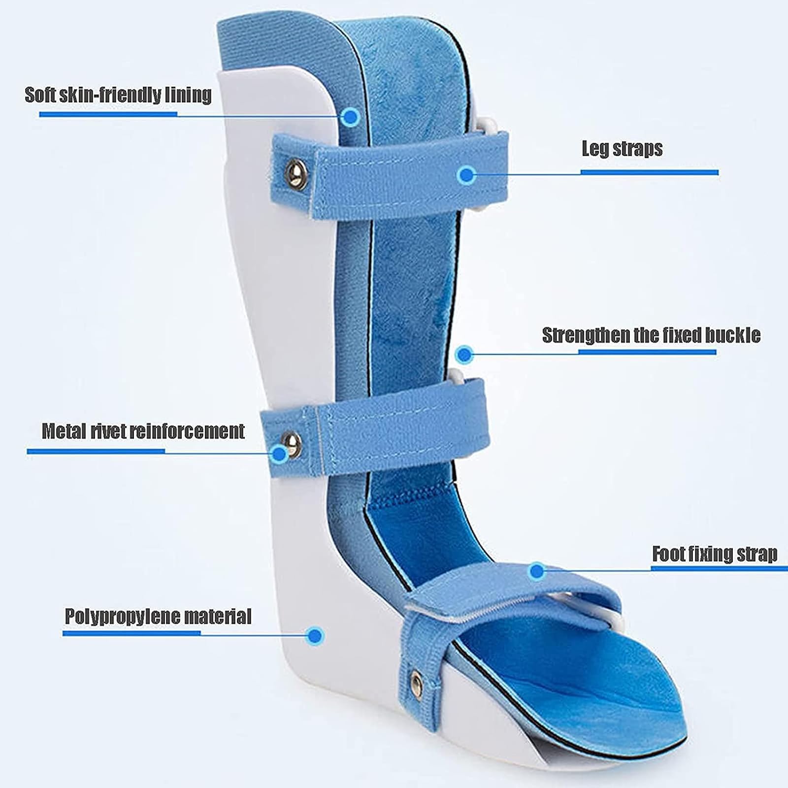 UZIAH Kids Drop Foot Splint Othopedic Ankle, Foot Brace Night Splint Support For Ankle Sprain Fracture Fixation Brace for Varus Correction Foot Support,Right,S