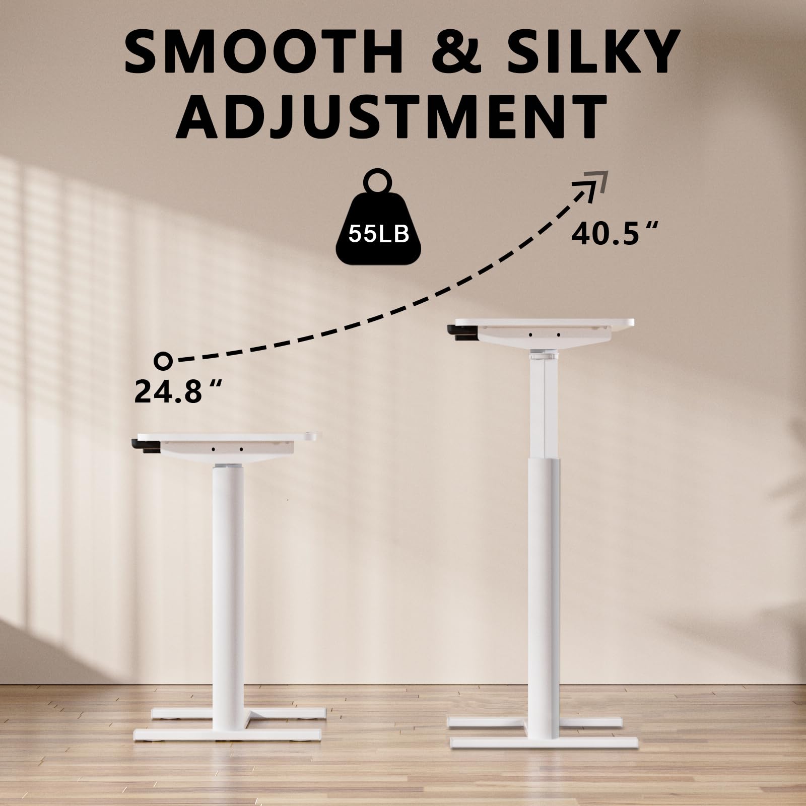 Kingant Cordless Electric Overbed Table, Height Adjustment with Battery Operated,Hospital Tray,Mobile Laptop Standing Desk,Bedside Table(Home & Hosptial Use)