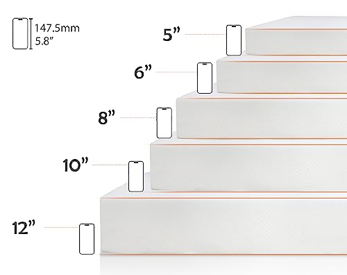 Full Size Mattress, 5/6/8/10/12 Inch Green Tea Cooling Mattress Full Mattress for Pressure Relief, Certipur-Us Certified Memory Foam Mattress, Fiberglass Free Full Mattress in a Box, (Full, 12 Inch)