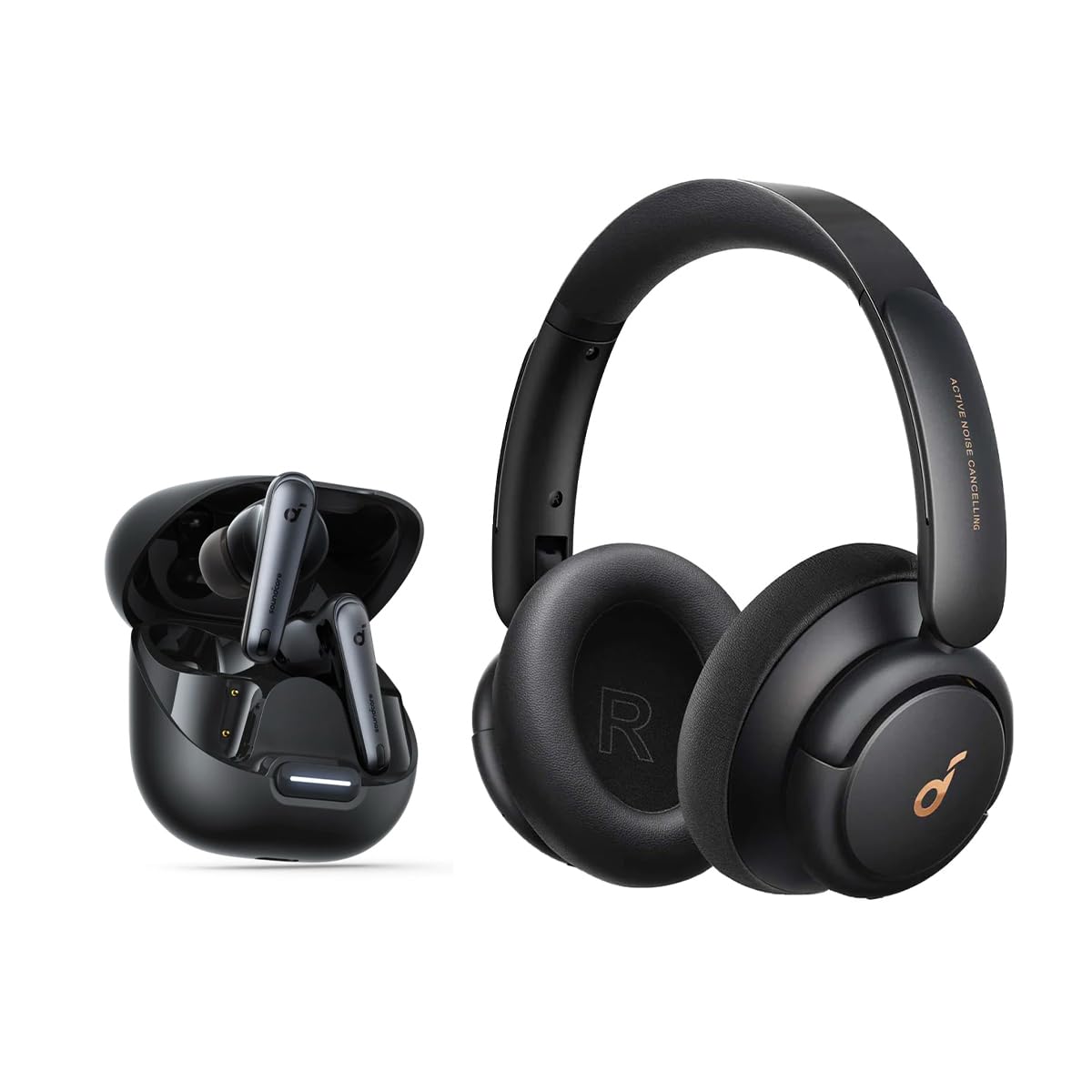 Soundcore by Anker Liberty 4 NC Wireless Noise Cancelling Earbuds with Life Q30 Hybrid Active Noise Cancelling Headphones,98.5% Noise Reduction, Adaptive Noise Cancelling to Ears and Environment