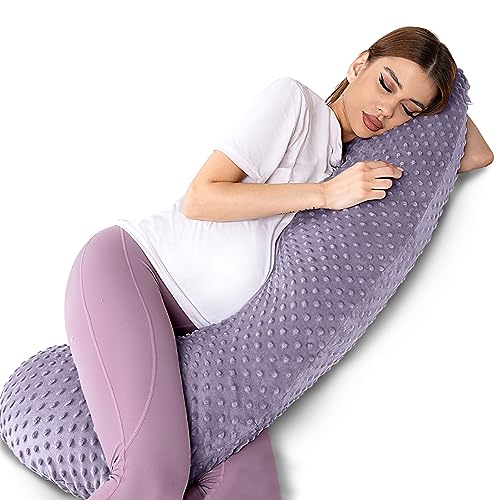 Treeking-Pregnancy Pillow,Soft and Comfortable Pregnancy Pillows for Sleeping for Side Sleeping Body Pillow, Durable and Stretchy Maternity Pillow Suitable for Head, Neck and Abdominal Support