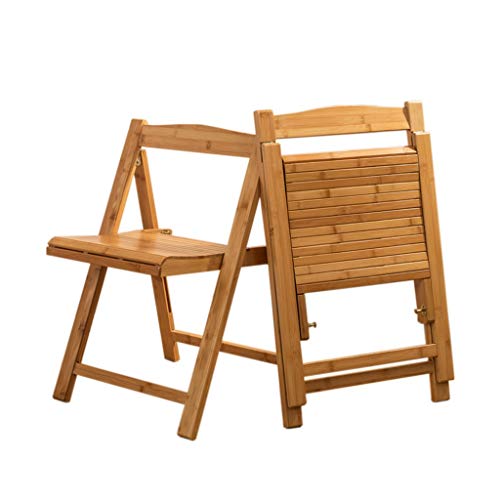 Folding Chair, Portable Bamboo Backrest Chair, Foldable Desk Chair Dining Chair, Conference Chair for Indoor/Outdoor,Multi-Scene Use (Color : Natural)