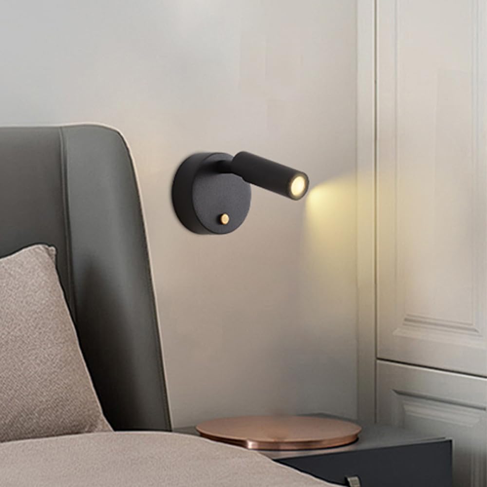 Battery Operated Wall Light Magnetic Spotlight 90°/350° Adjustable Led Wall Sconce Touch Control Usb Charging Wall Mounted Lamp Cordless Wall Lamp Portable Stair Lights Indoor for Reading Lamps