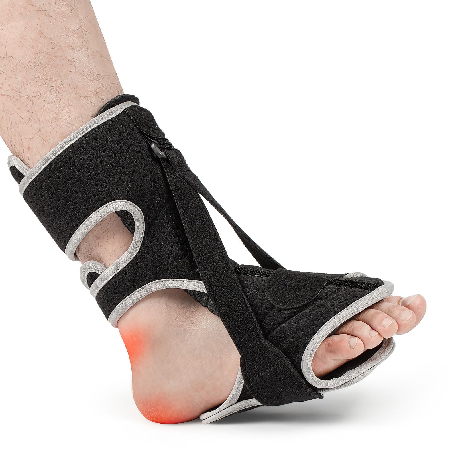 Kairry Plantar Fasciitis Night Splint,2023 Upgraded Adjustable Plantar Fasciitis Relief Night Splint ,Achilles Tendonitis and Foot Drop for Women and Men (Black Gray)
